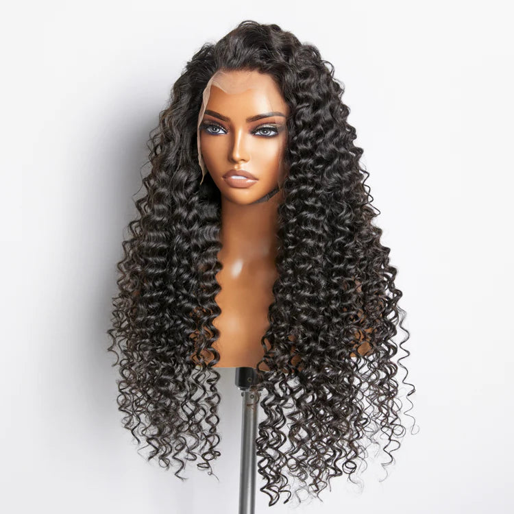 Maganda Rain HD 13x4 Full Frontal Lace 200% Density Deep Wave Glueless ...